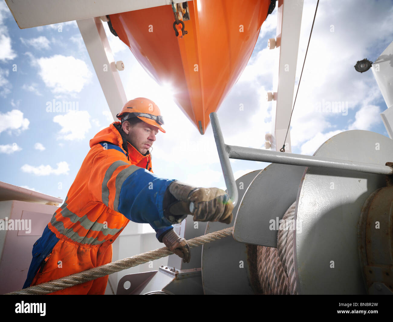 Winching boat hi-res stock photography and images - Alamy