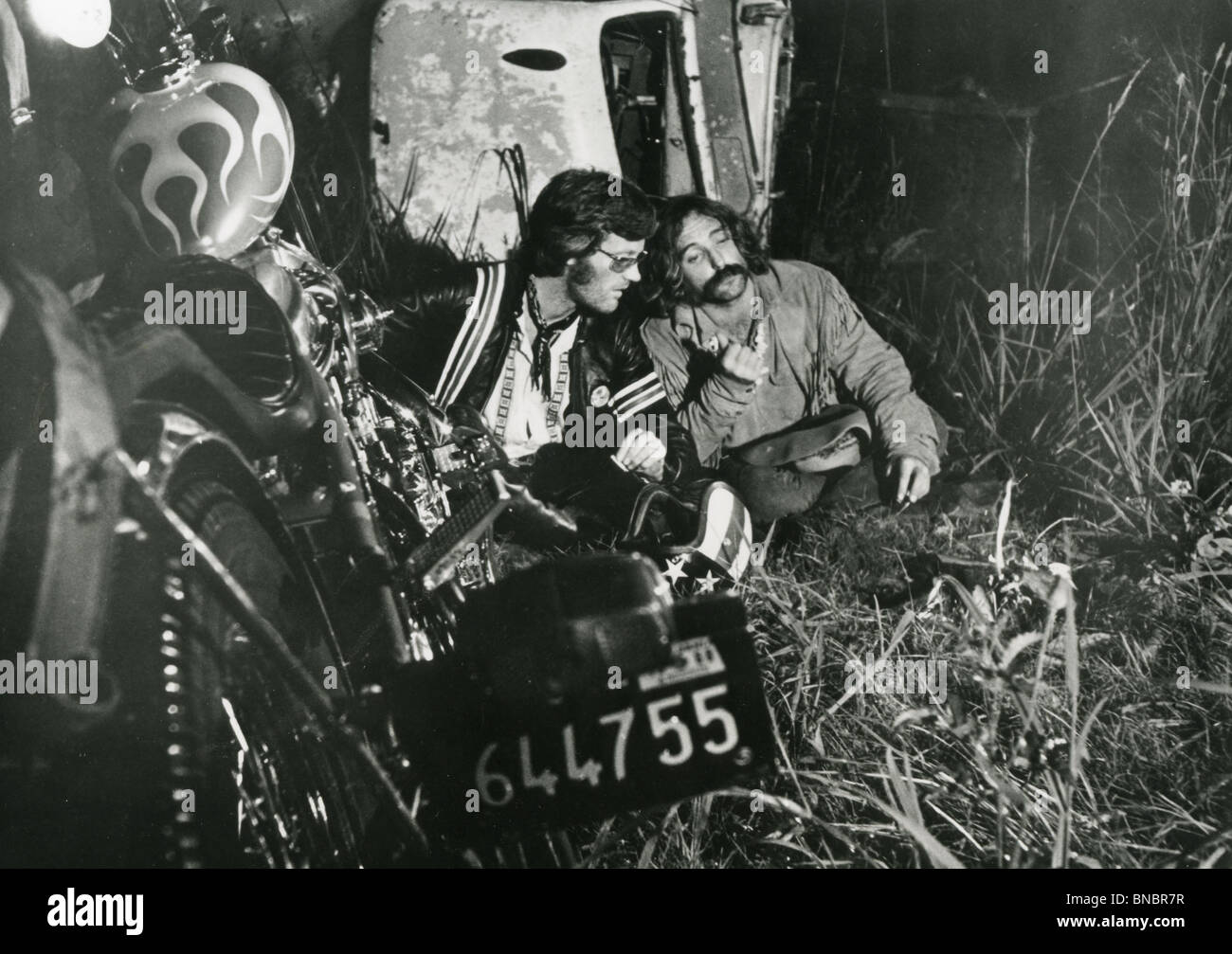 EASY RIDER 1969 Columbia film with Peter Fonda at left and Dennis ...