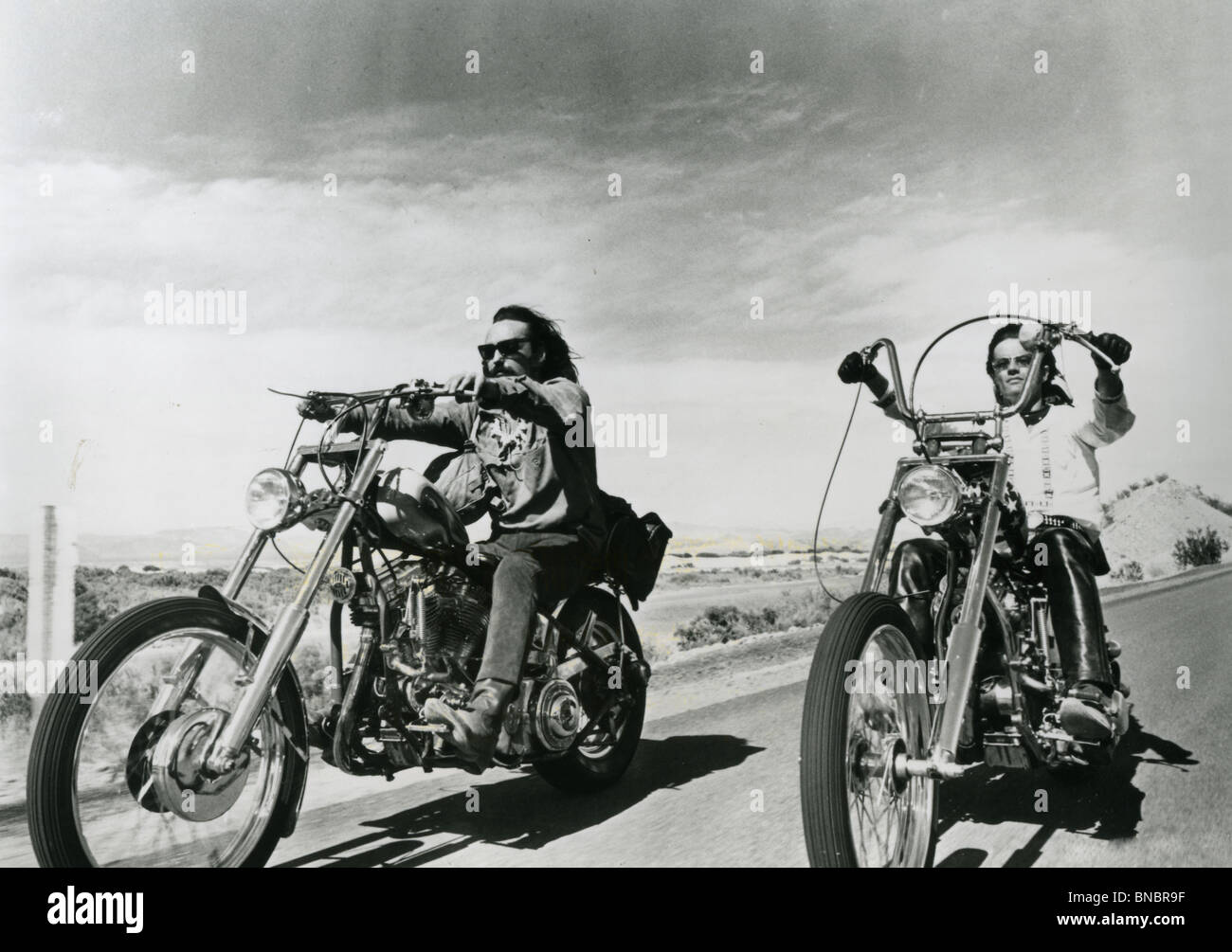 EASY RIDER 1969 Columbia film with Peter Fonda at left and Dennis ...