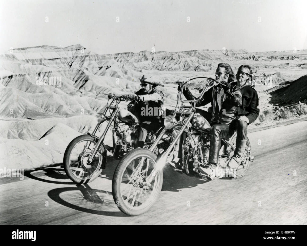 EASY RIDER 1969 Columbia film with Peter Fonda at right and Dennis ...