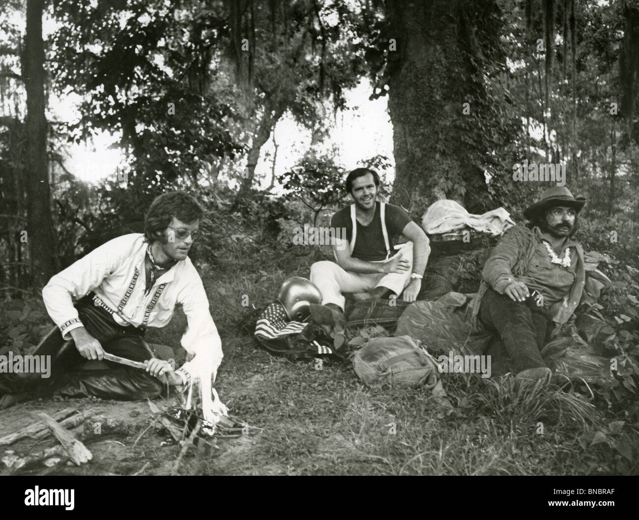 EASY RIDER 1969 Columbia film with from left Peter Fonda, Jack ...
