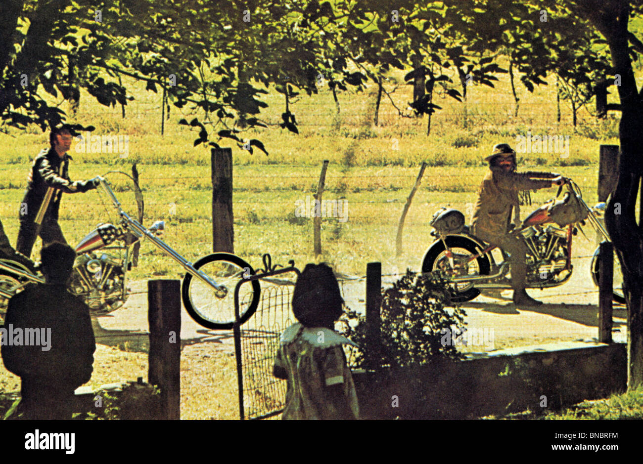 EASY RIDER 1969 Columbia film with Peter Fonda at left and Dennis ...