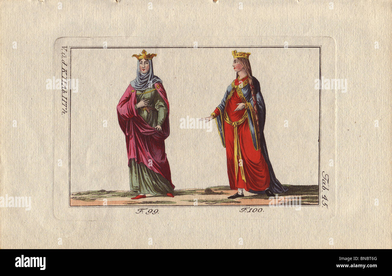 Costumes of the queens of France: Constance, queen of King Robert II ...