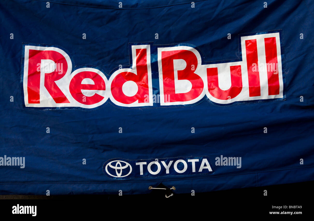 Red Bull Toyota vehicle dust sheet Stock Photo - Alamy