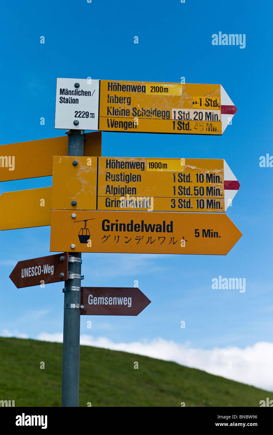 Grindelwald sign hi-res stock photography and images - Alamy
