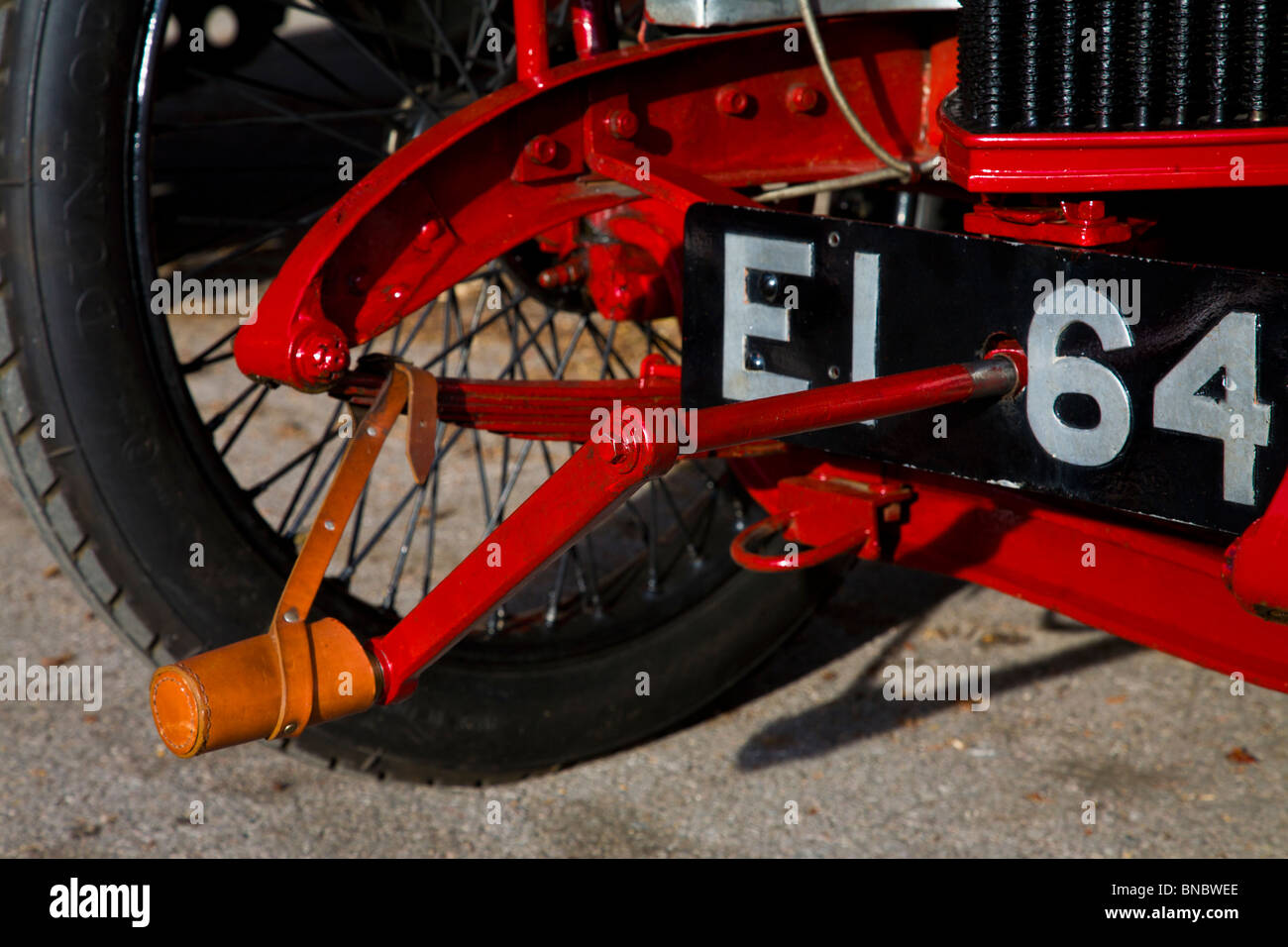 Crank handle of a 1910 Vauxhall C-10 "Prince Henry" in the paddock at ...