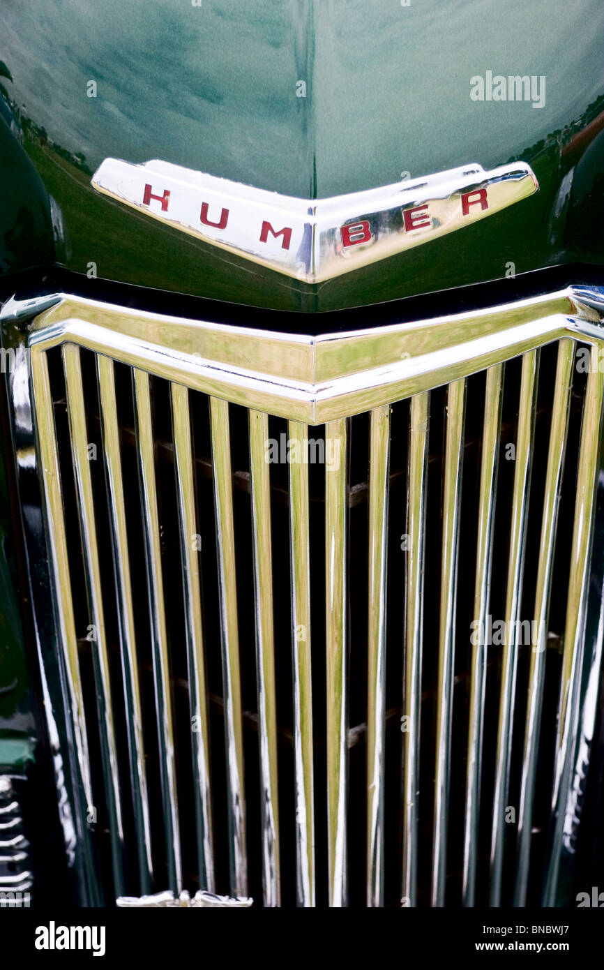 Bonnet of a classic Humber motor car Stock Photo - Alamy
