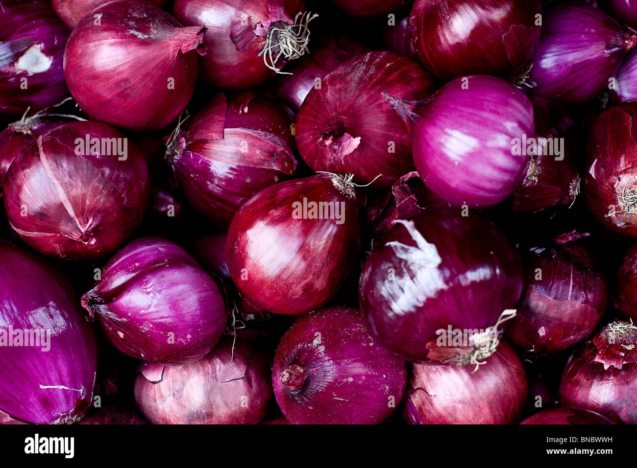 a stack of red Onions Stock Photo - Alamy