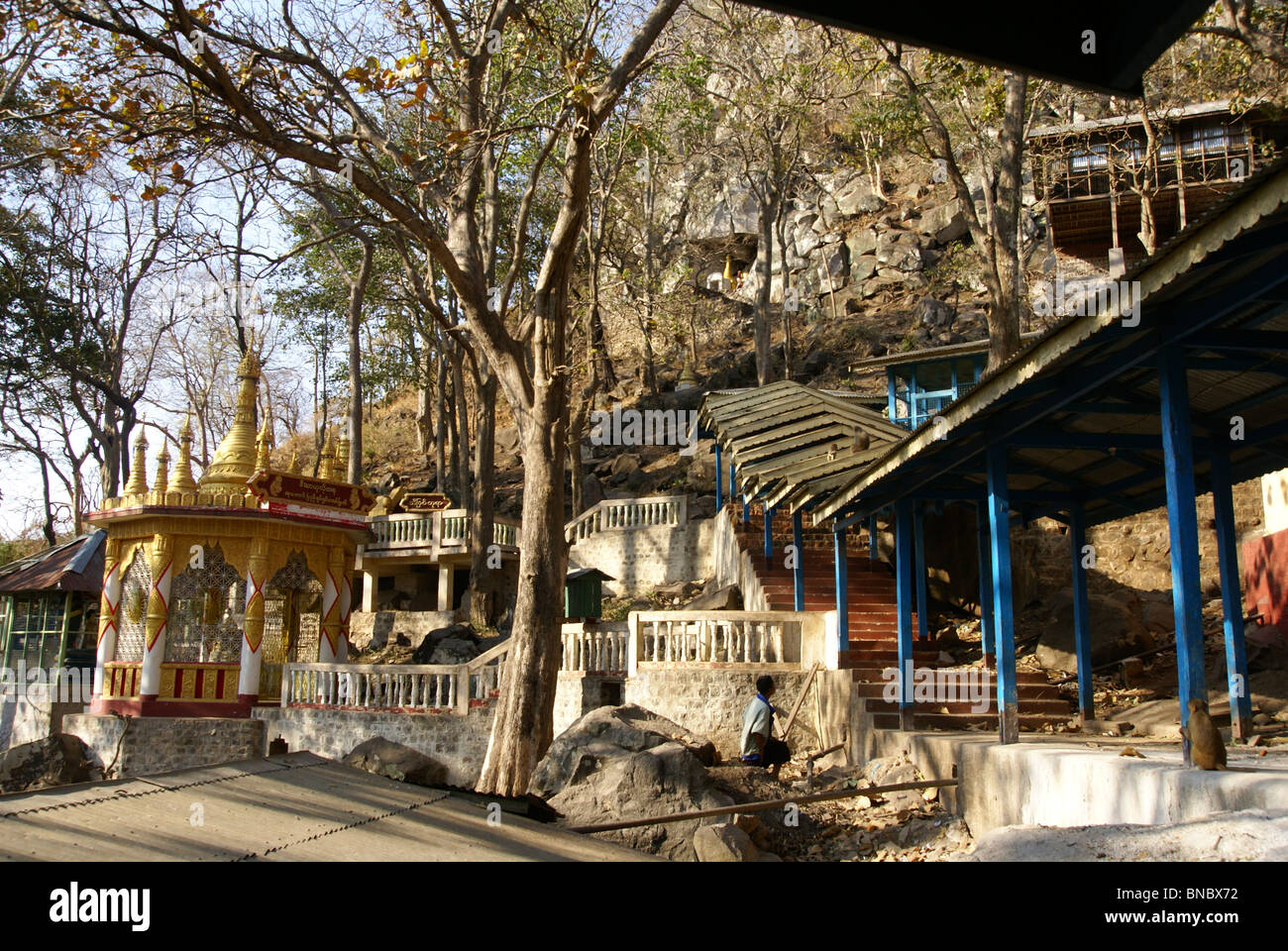 Myanmar, Mount Popa Monastery, Popa Taungkalat Stock Photo - Alamy