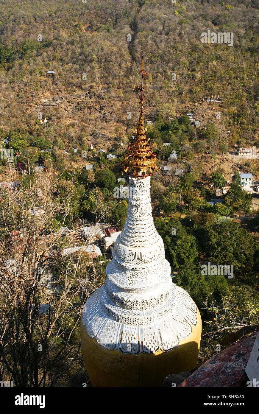 Myanmar, Mount Popa Monastery, Popa Taungkalat Stock Photo - Alamy