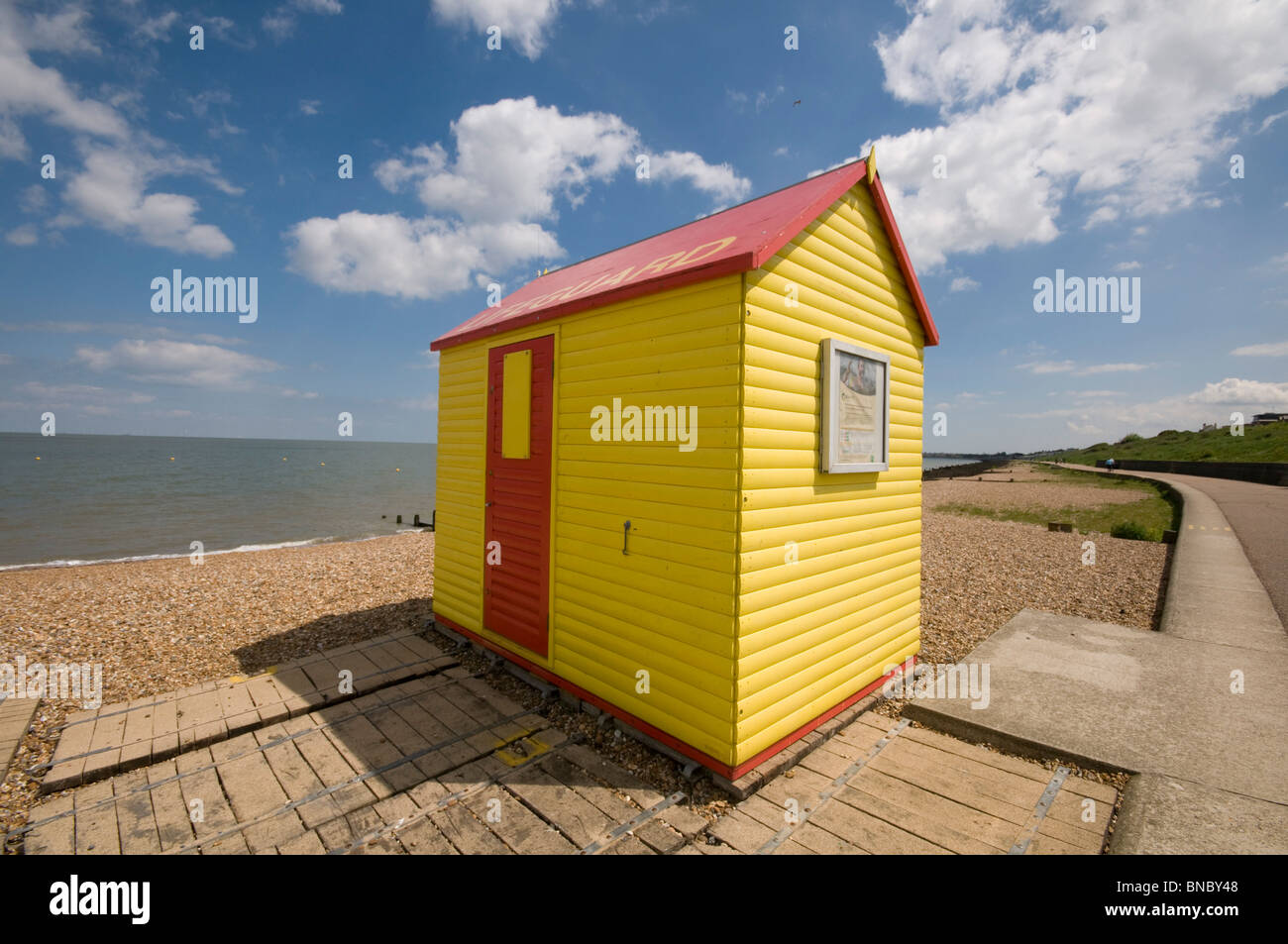 lifeguard hut on tankerton slopes whitstable kent england UK Stock ...