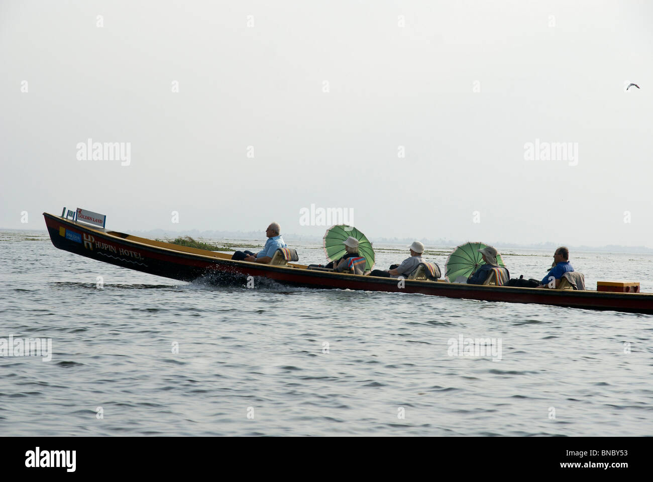 Myanmar, Shan state, Inle lake tourist boat Stock Photo - Alamy