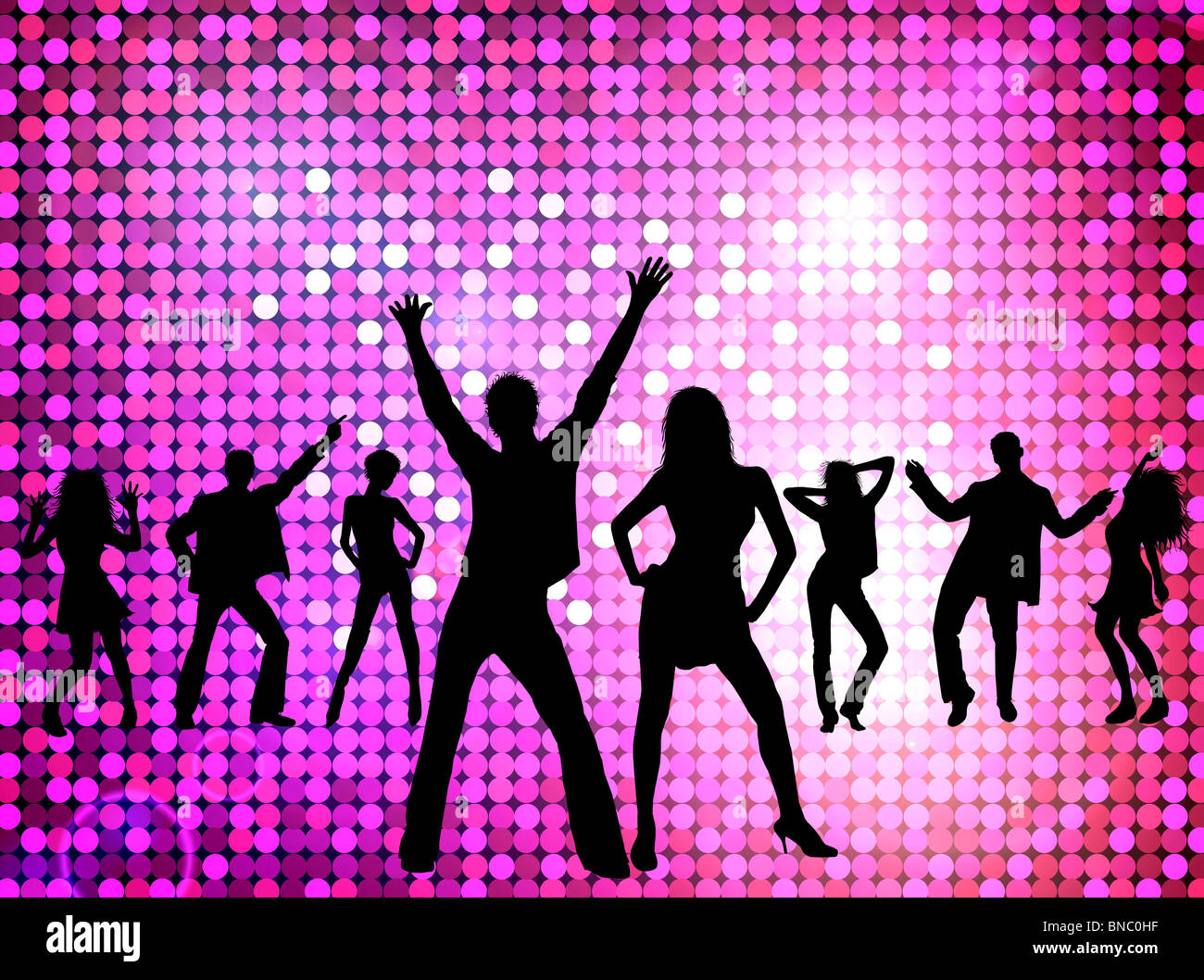 Disco - dancing young people Stock Photo - Alamy