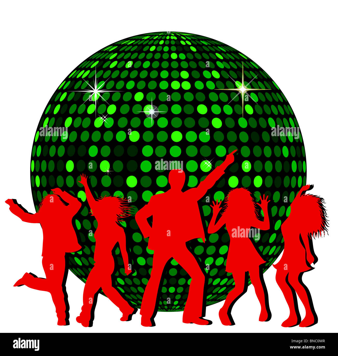 Disco - dancing young people Stock Photo - Alamy