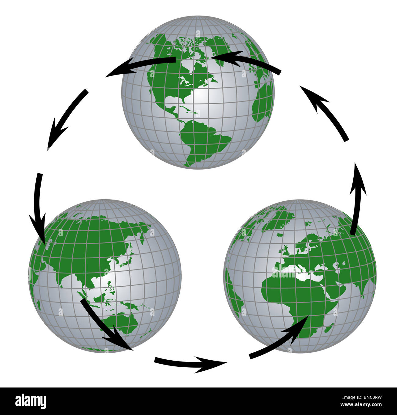 illustration of a world globe Stock Photo - Alamy