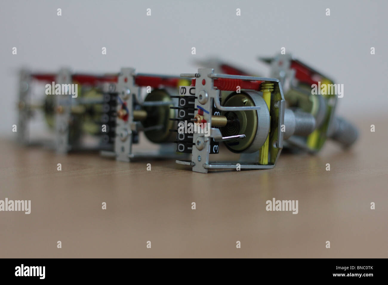 The Movement Assemblies of Automotive Speedometers Stock Photo - Alamy