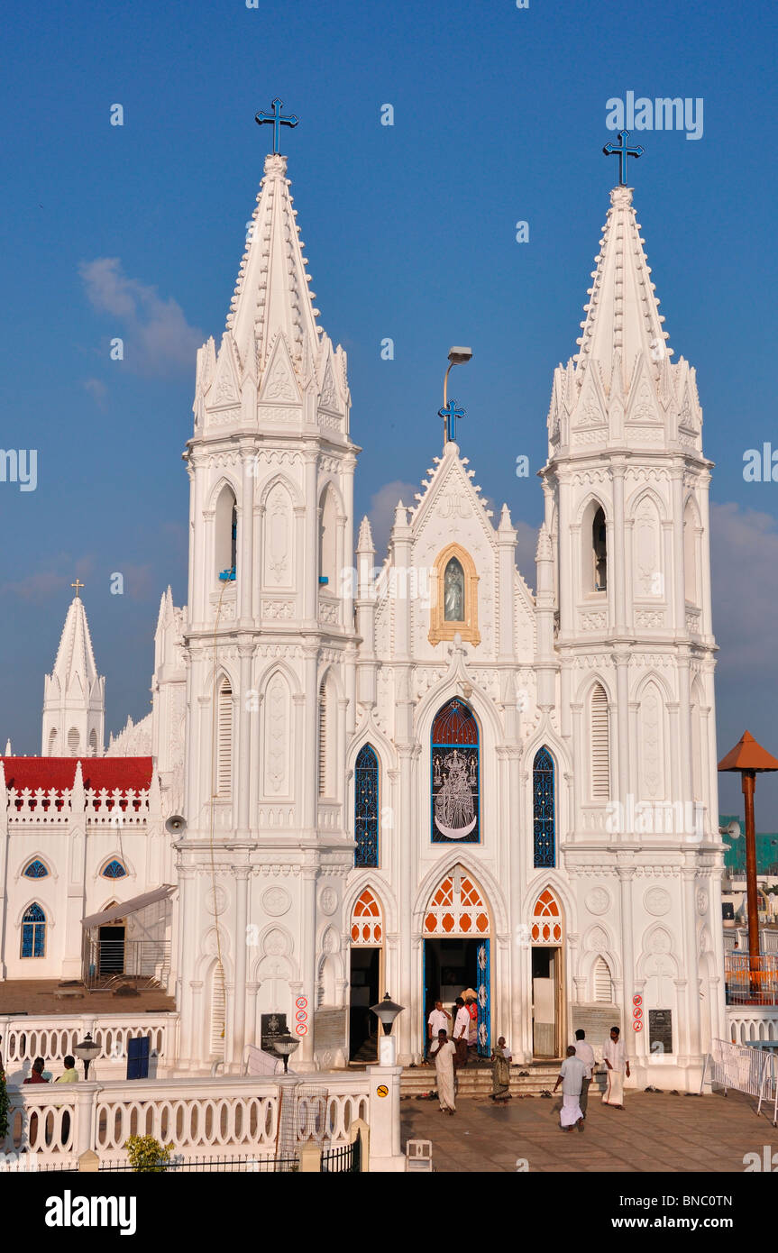 Shrine Basilica at Vailankanni Stock Photo - Alamy