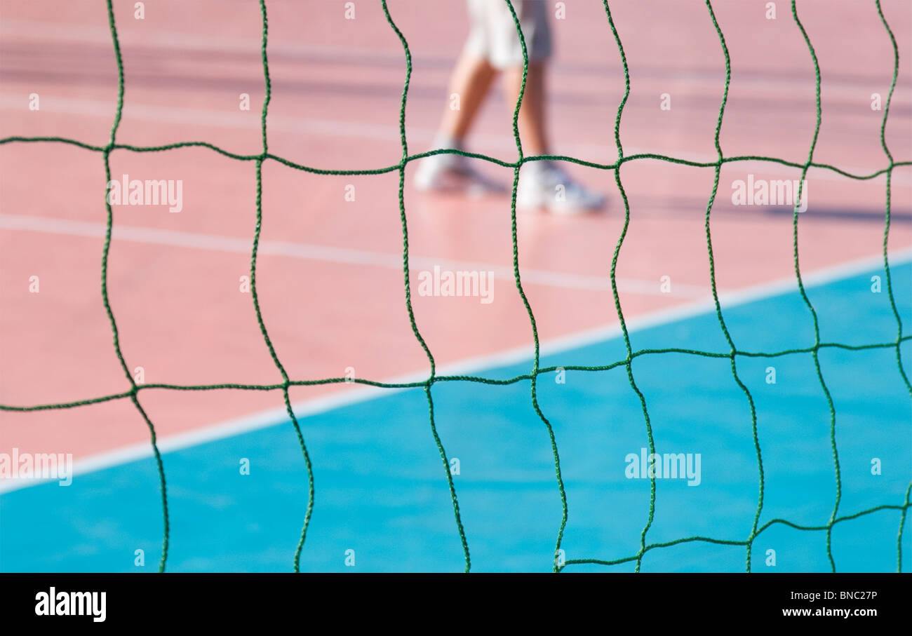 volleyball net and defocused figure Stock Photo - Alamy