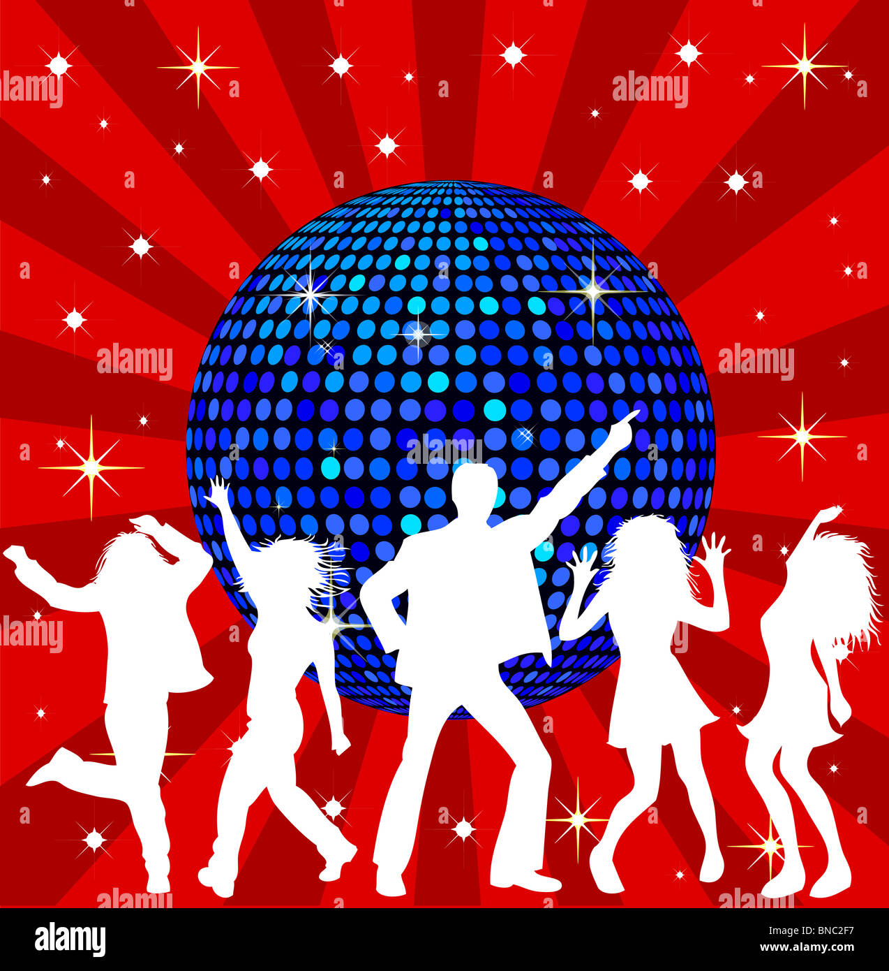 Disco - dancing young people Stock Photo - Alamy
