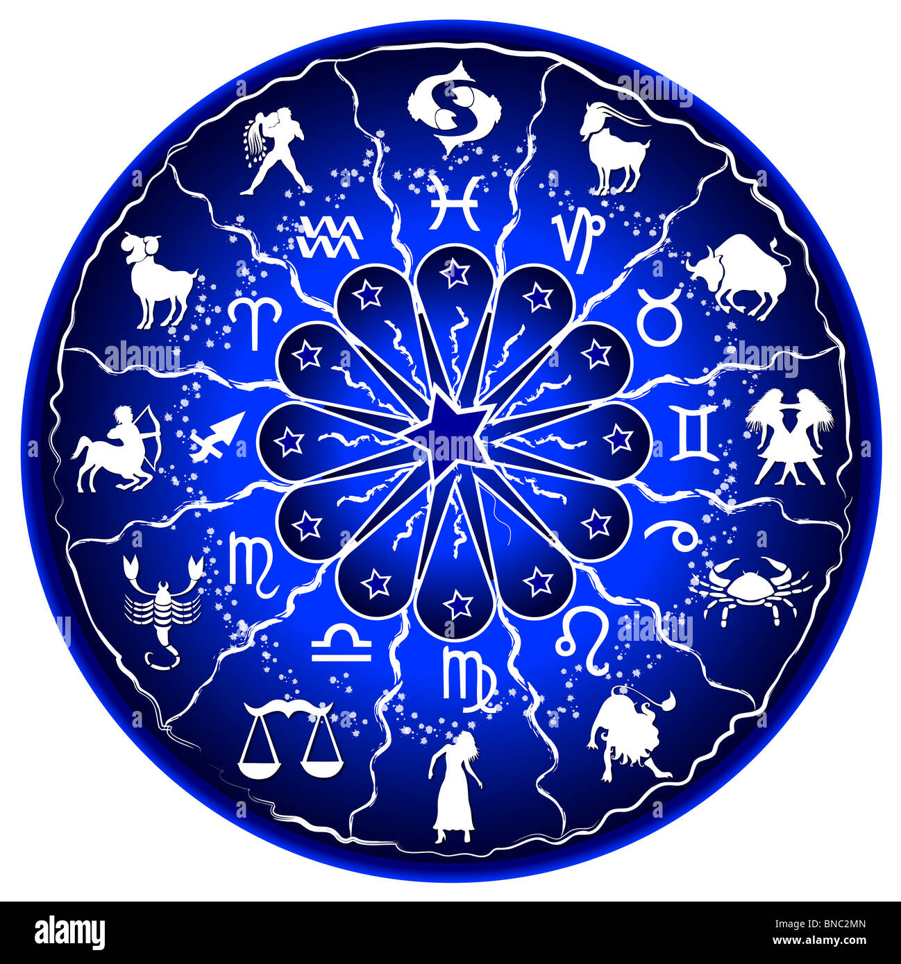illustration of a zodiac disc Stock Photo - Alamy