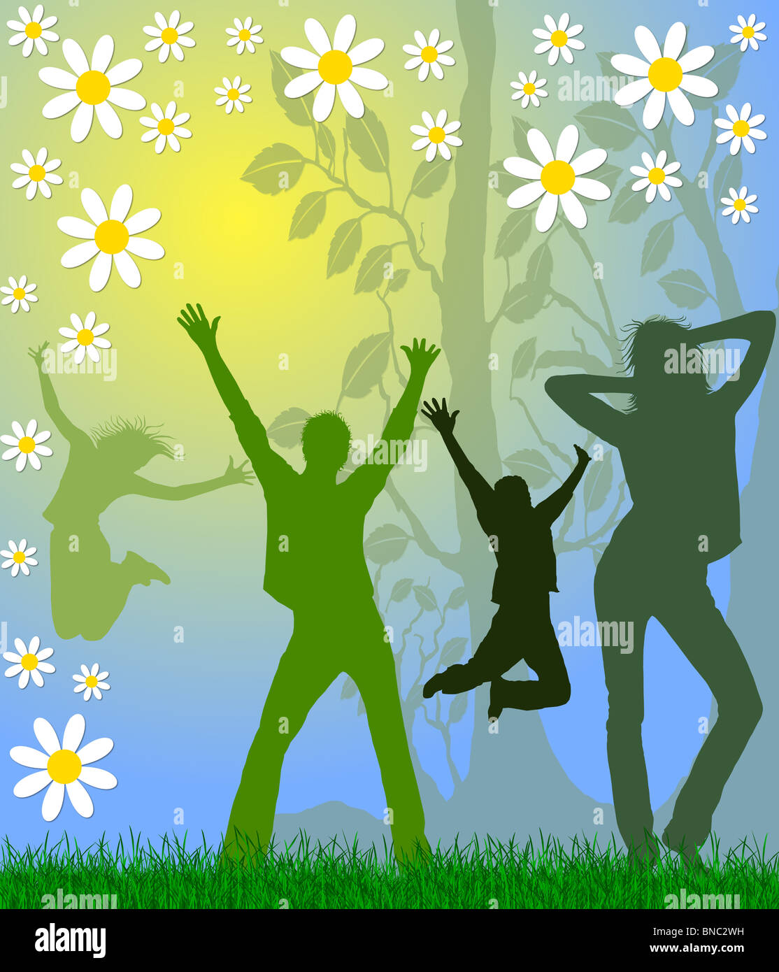 Spring-Summer Party Placard Stock Photo - Alamy