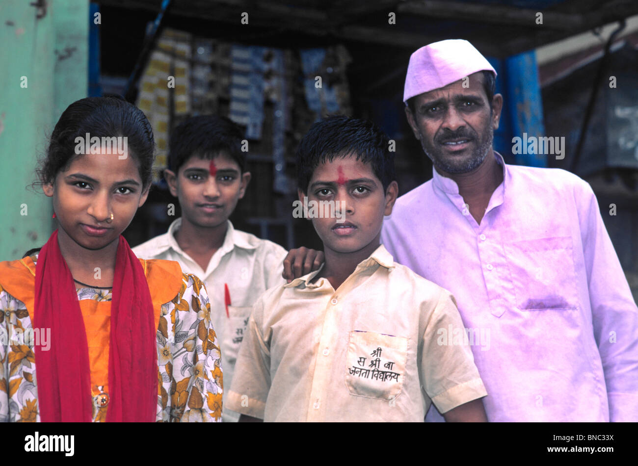 Family portrait Pune India Stock Photo - Alamy