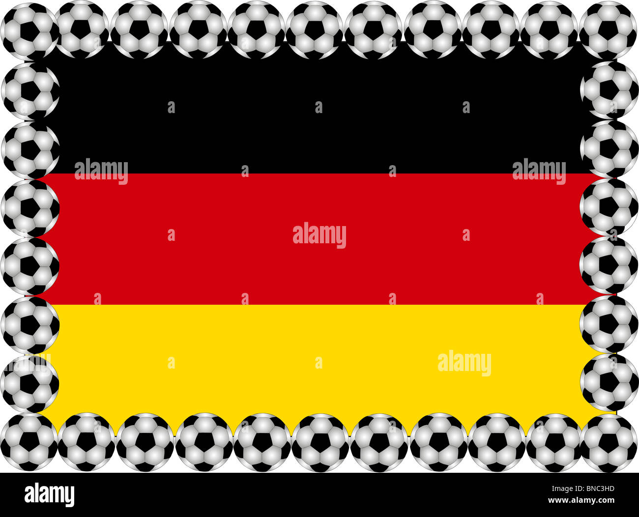 Soccer ball with the flag of germany hi-res stock photography and ...