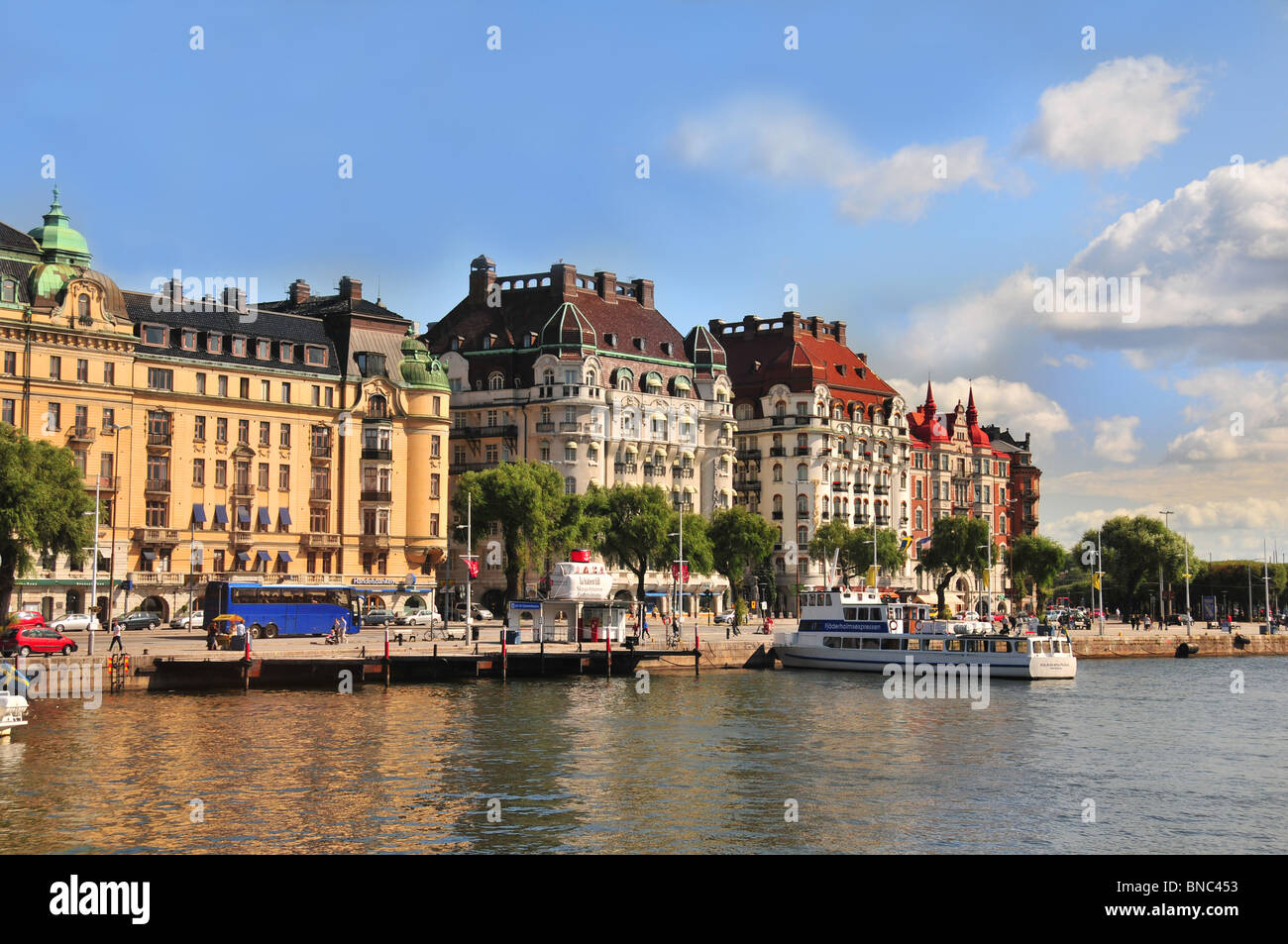 Ornate older buildings on the waterfront in Stockholm Sweden Stock ...