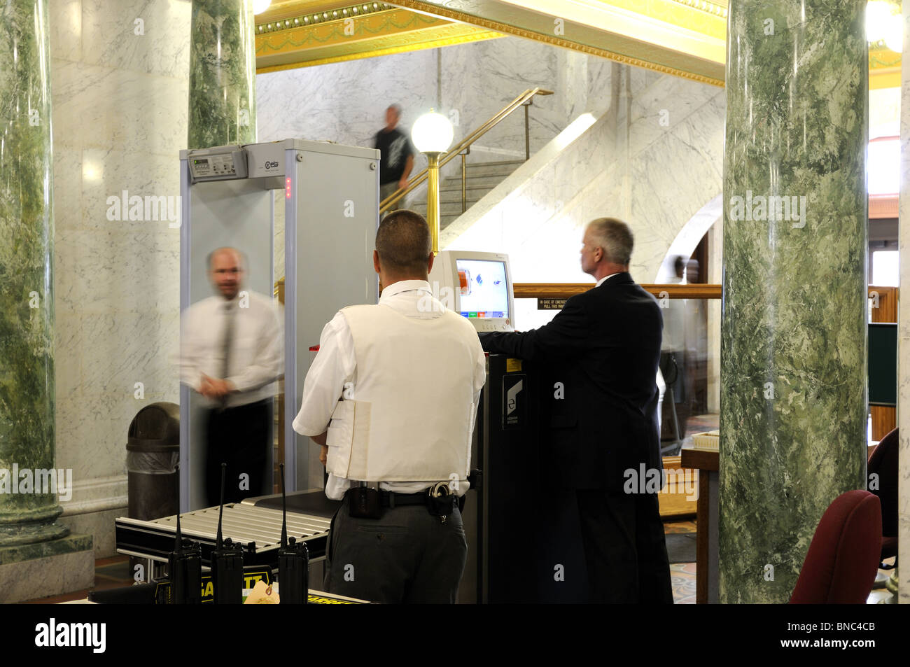 Security measures at court entrance Stock Photo - Alamy