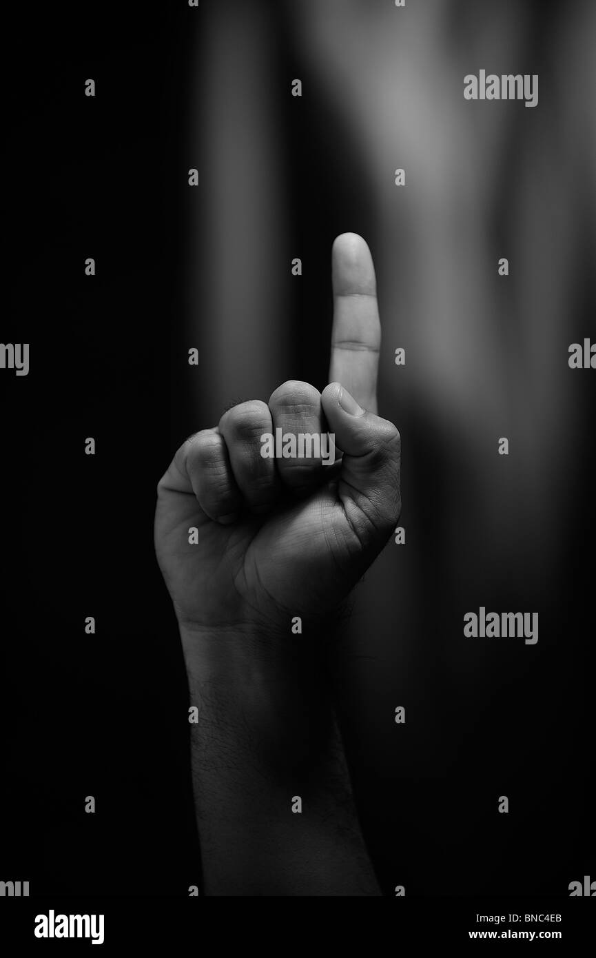 Hand gesture come here Black and White Stock Photos & Images - Alamy