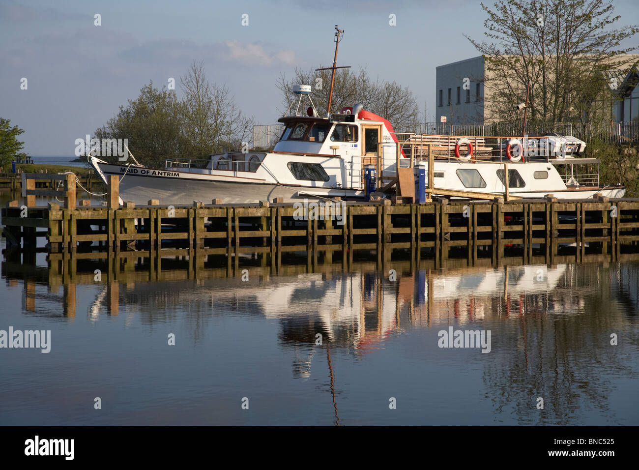 maid of antrim tourist tour boat berthed at ballyronan marina lough ...