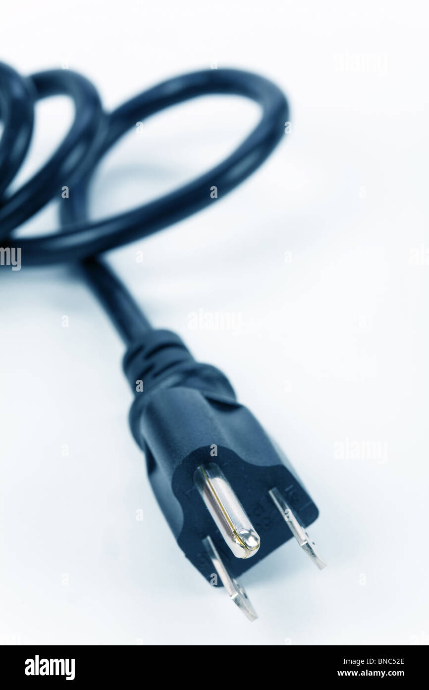 Electric plug black blue hi-res stock photography and images - Alamy