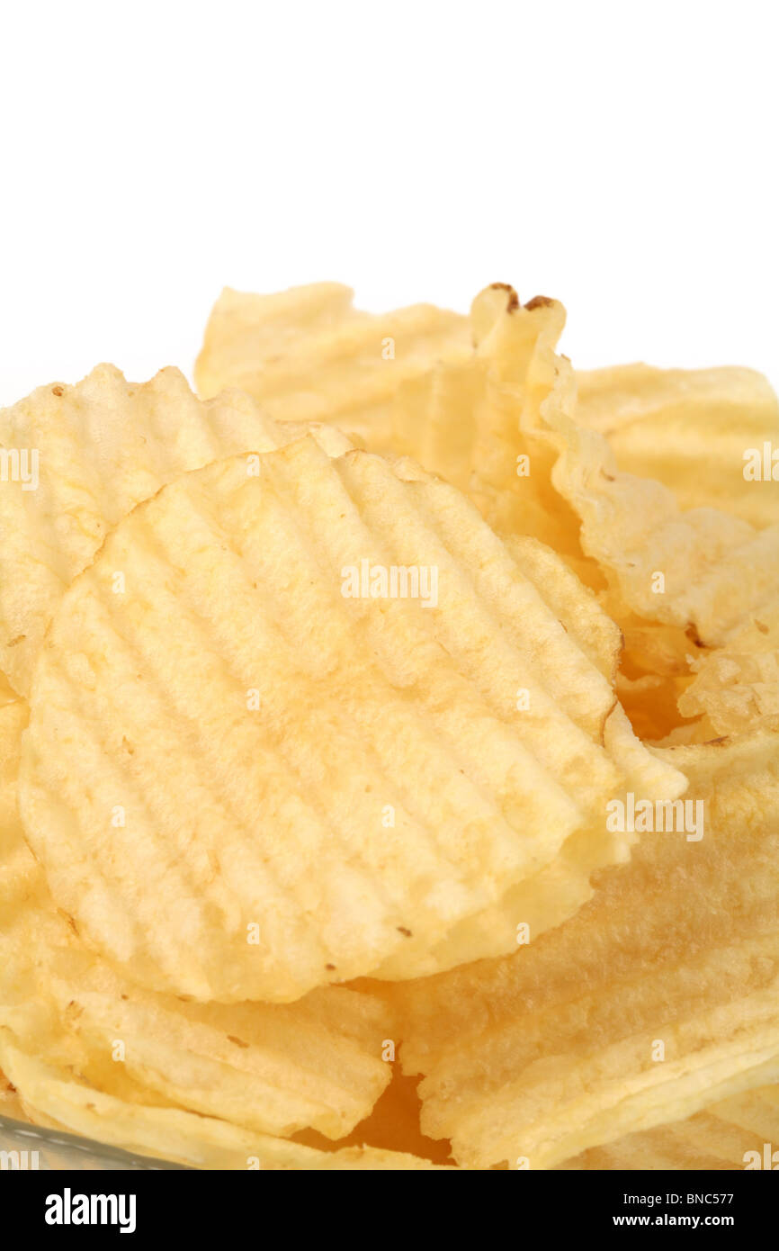 Potato Chips close up shot Stock Photo - Alamy