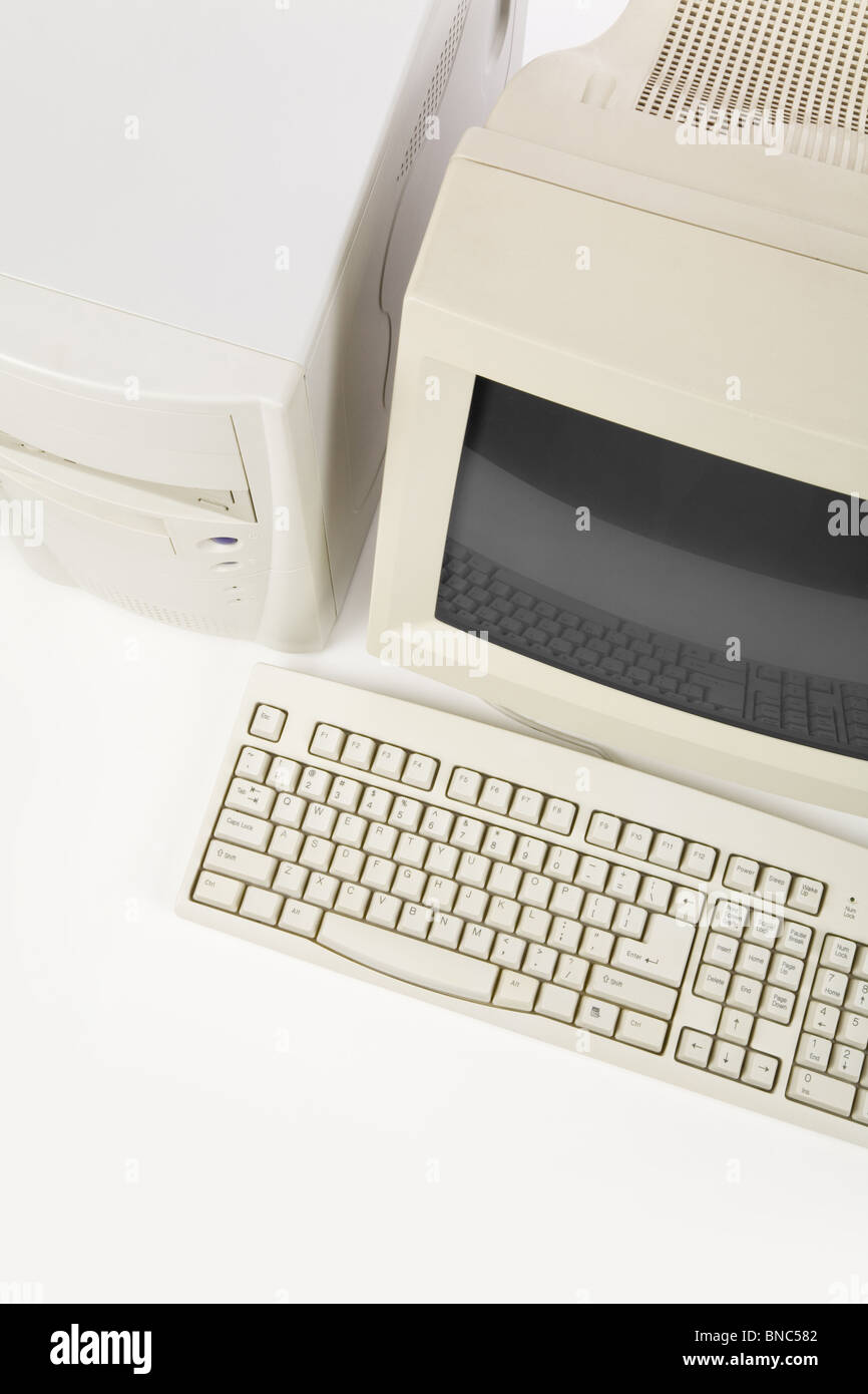 Desktop Computer close up shot Stock Photo - Alamy