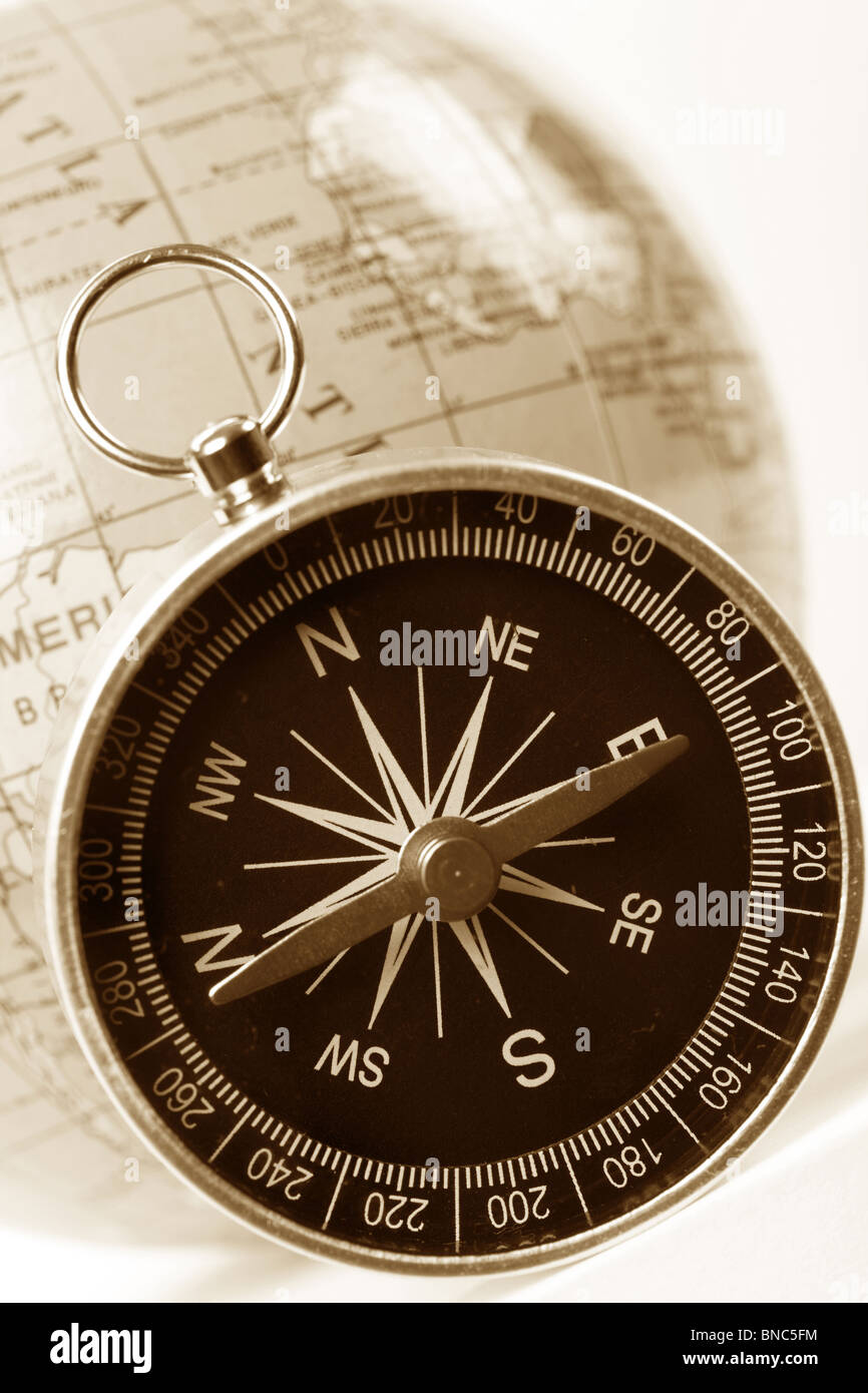 Compass globe hi-res stock photography and images - Alamy