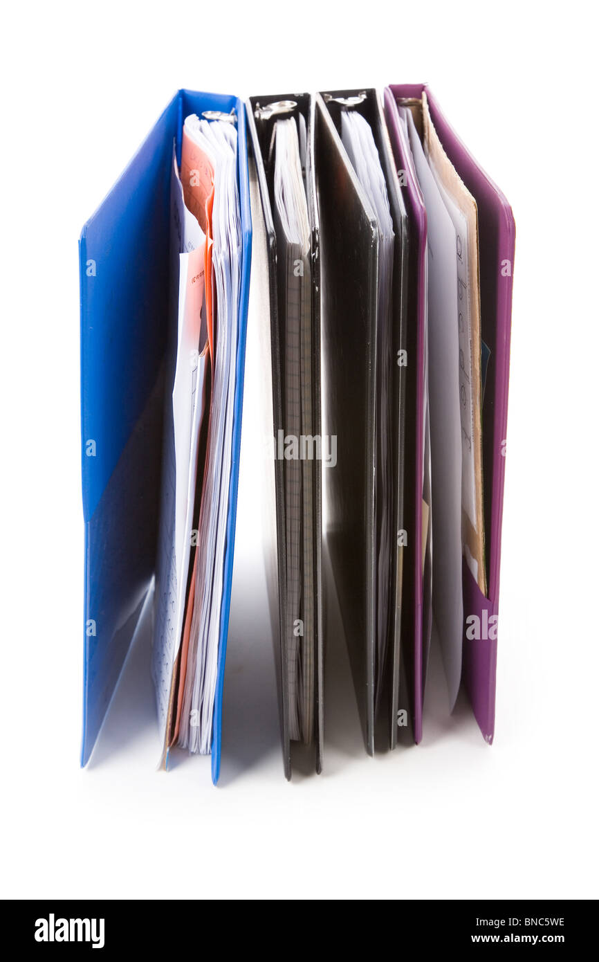 file folder, Ring Binder, with white background Stock Photo - Alamy