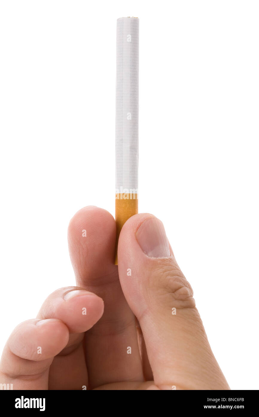 A Cigarette with white background Stock Photo - Alamy