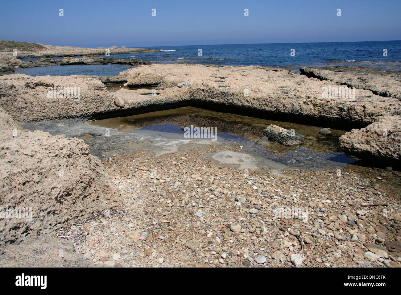 Roman fish tanks Lambousa North Cyprus Stock Photo - Alamy