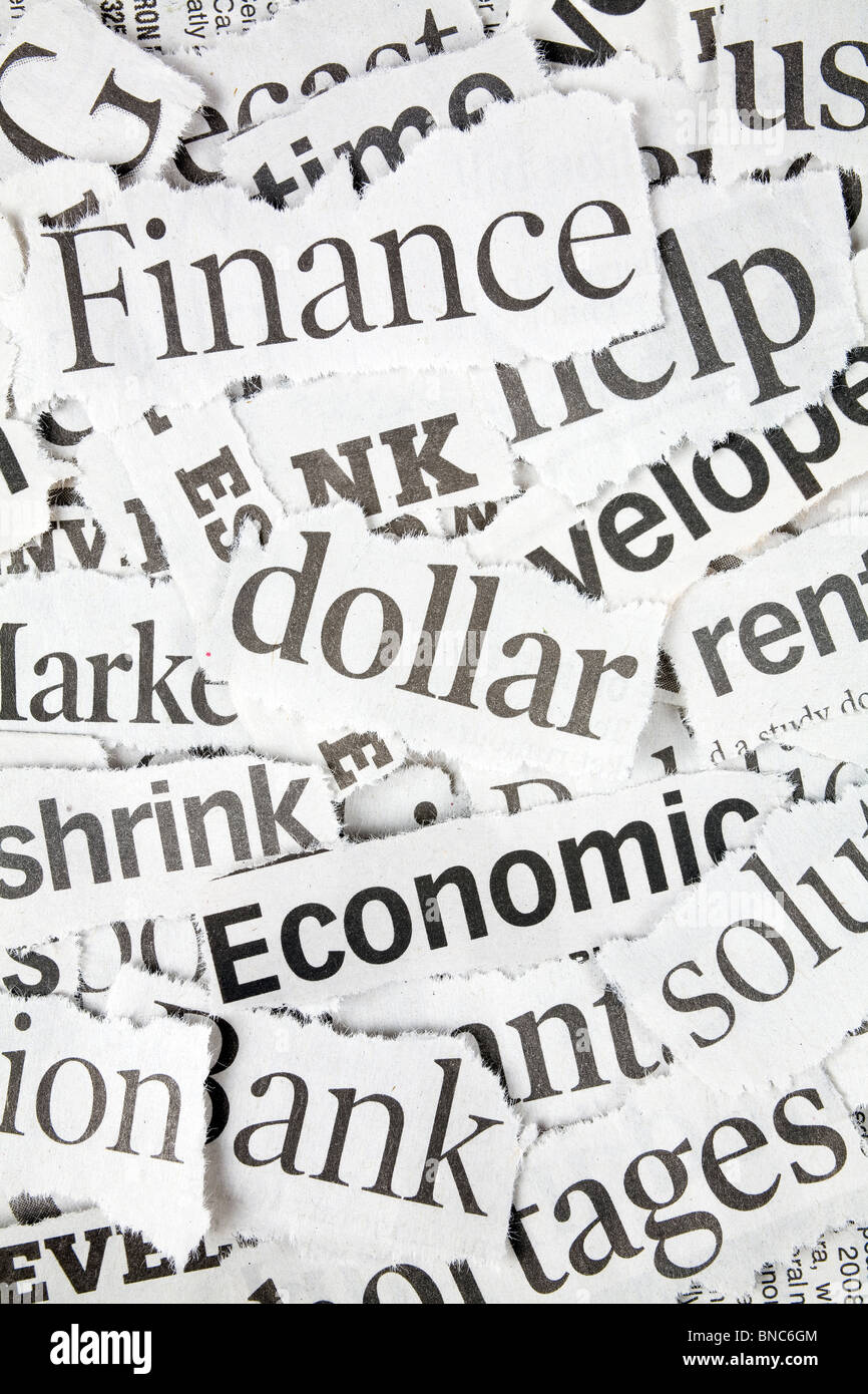 Newspaper Headlines close up for background Stock Photo - Alamy