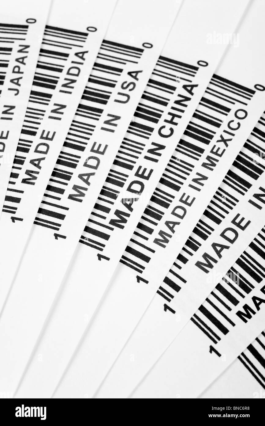 barcode, trade war, business concept Stock Photo - Alamy
