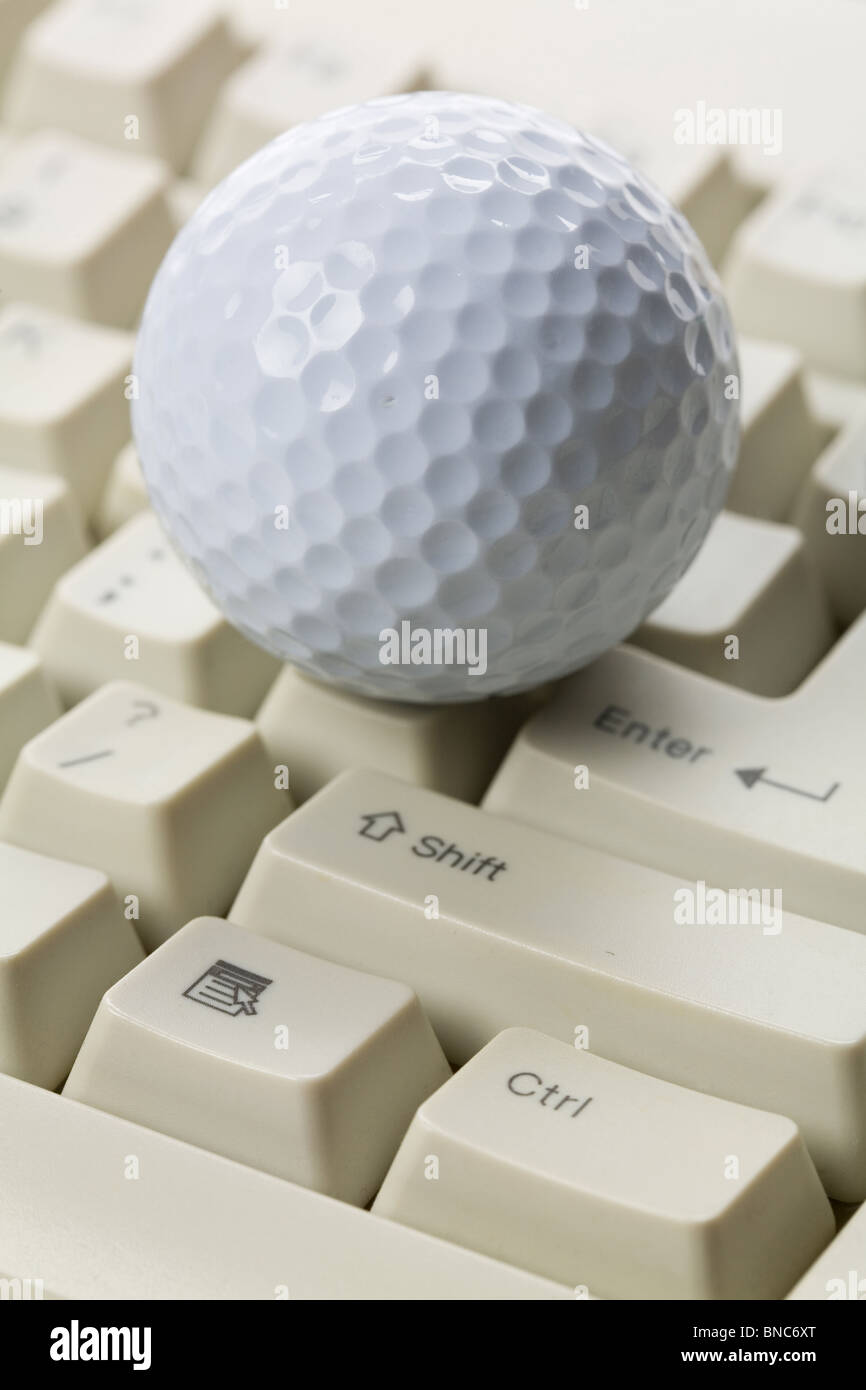 Golf Ball and Keyboard close up shot Stock Photo - Alamy