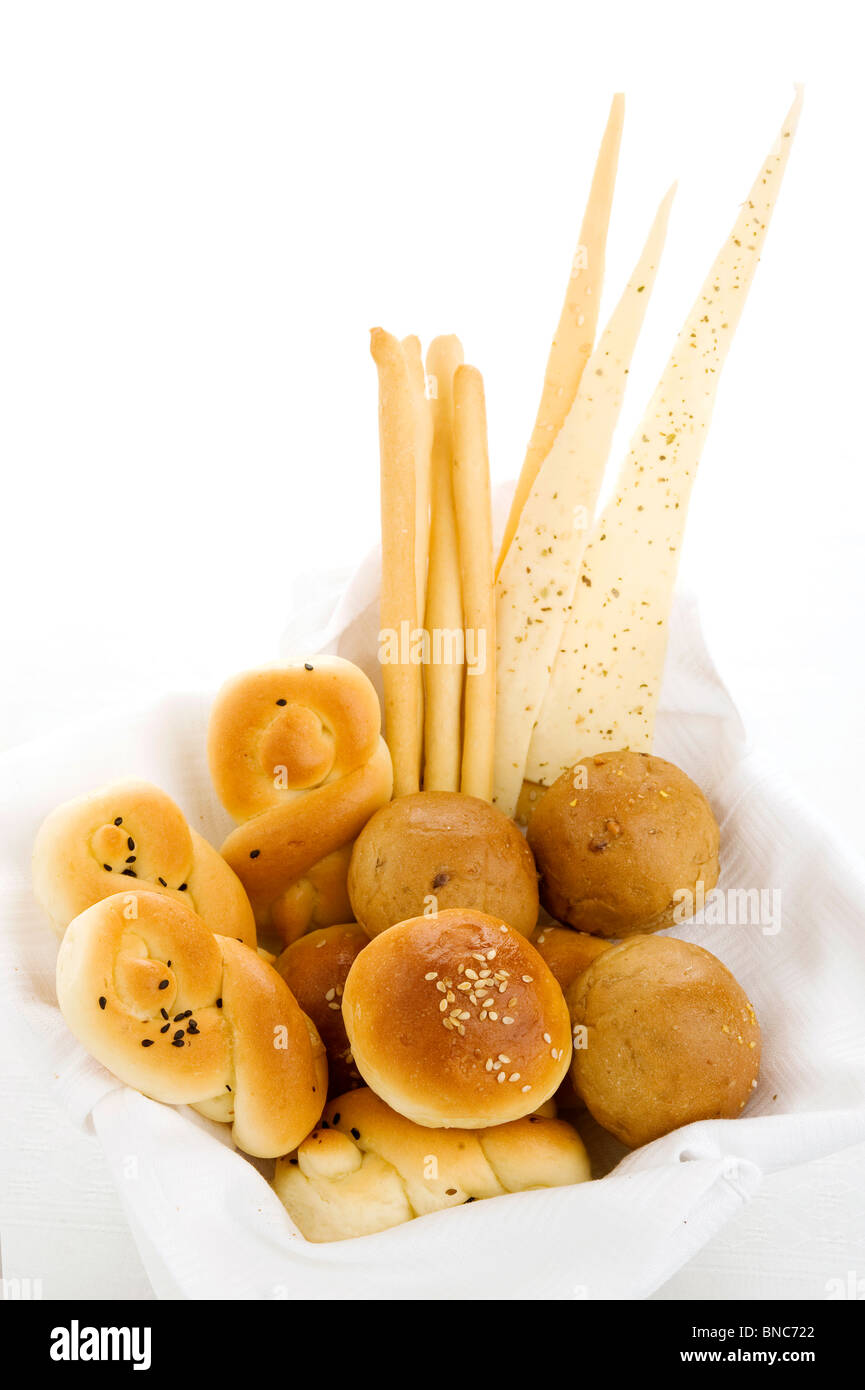 Lunch & Dinner Roll in Basket Stock Photo - Alamy