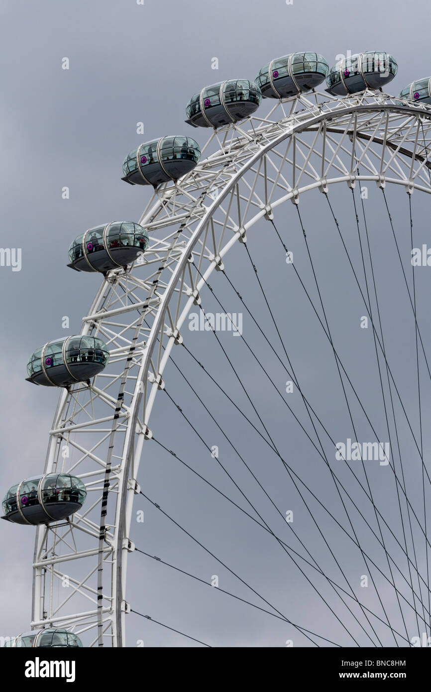 Eye Capsules. The enclosed capsules of the London Eye or the Millennium ...