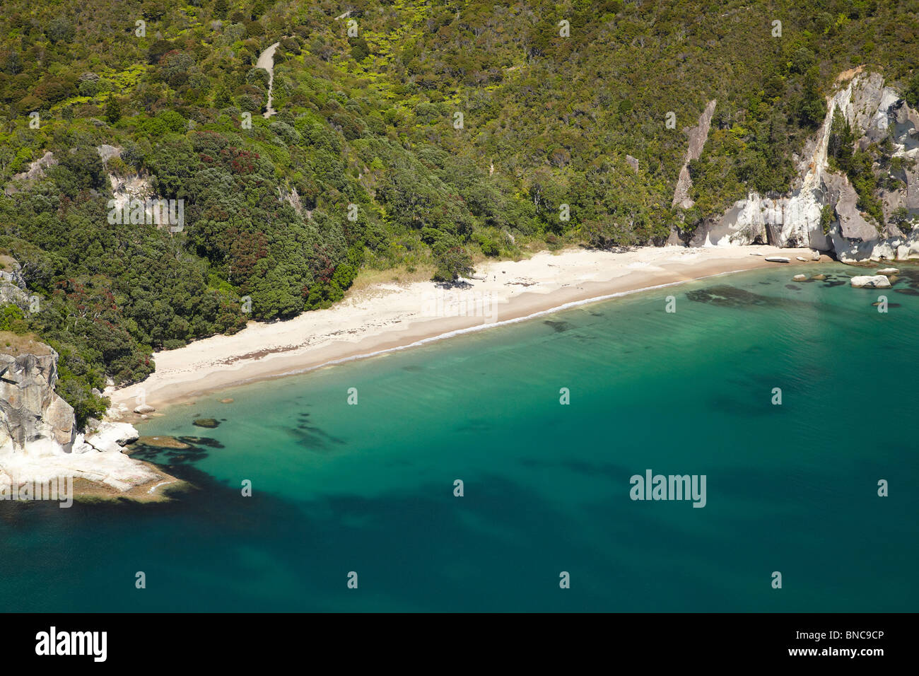 Lonely Bay and Shakespeare Cliff, Coromandel Peninsula, North Island ...