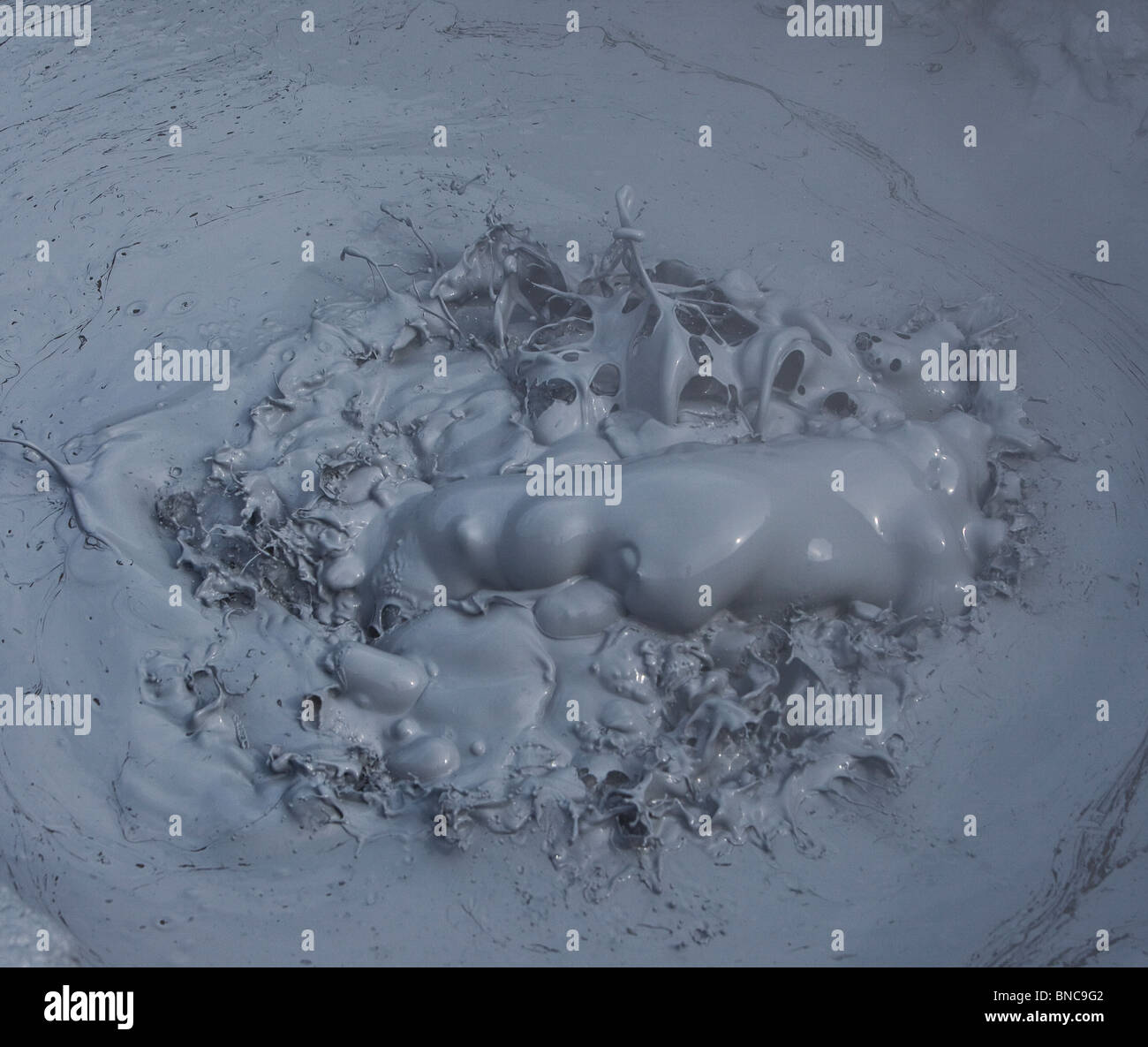 Mud boiling in geothermal areas, Namaskard, Iceland Stock Photo - Alamy