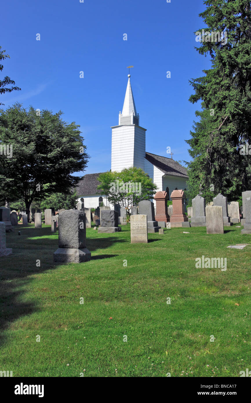 Caroline Episcopal Church and cemetery Setauket Long Island NY Stock ...