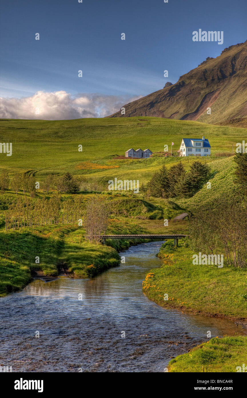 Summer day in Vik, Iceland Stock Photo - Alamy