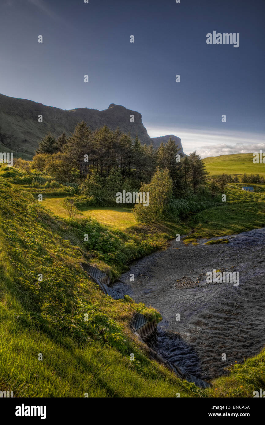 Summer day in Vik, Iceland Stock Photo - Alamy