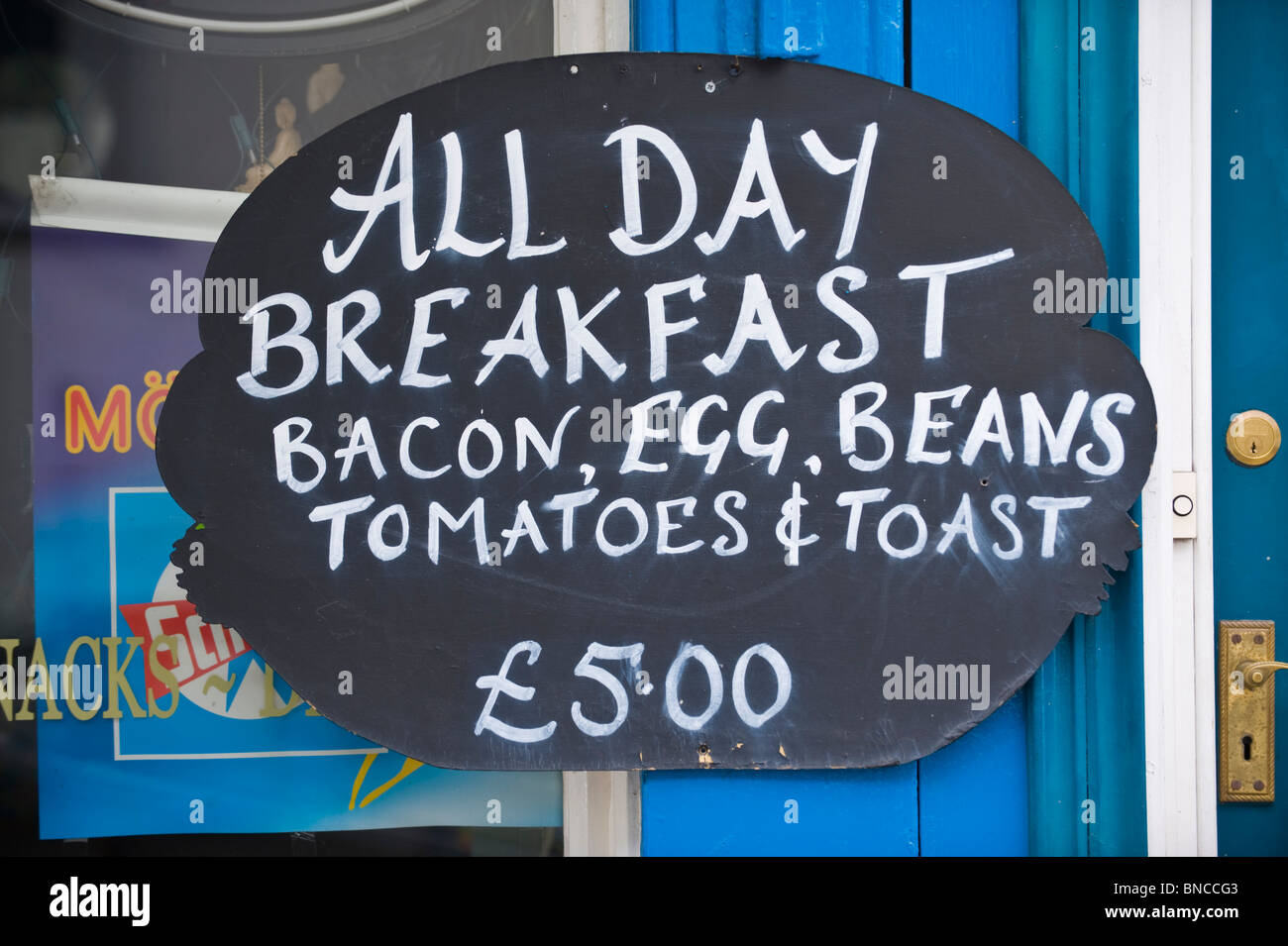 Breakfast menu sign hi-res stock photography and images - Alamy