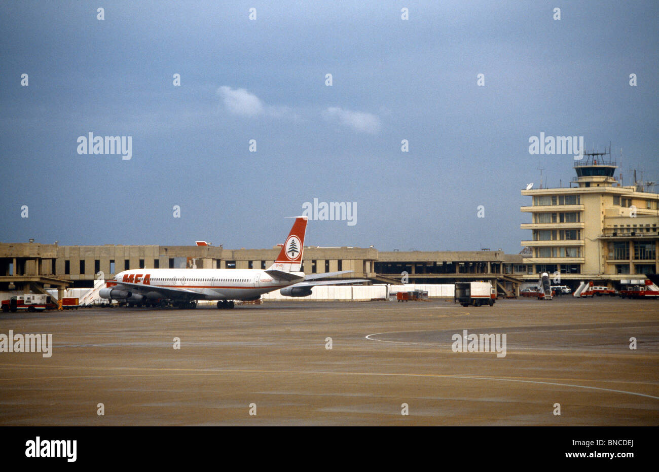 Beirut Lebanon Beirut Airport Middle Eastern Airlines Aeroplane Stock ...